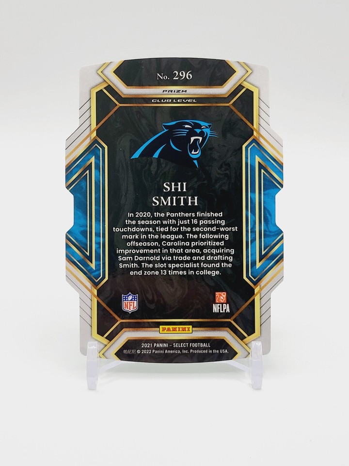 Shi Smith ROOKIE CARD Gold Prizm/Neon Green DIE-CUT 2021 Panini Select ...