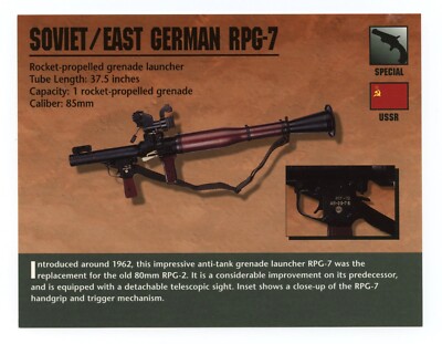 Soviet / East German RPG-7 Atlas Classic Firearms Card | eBay