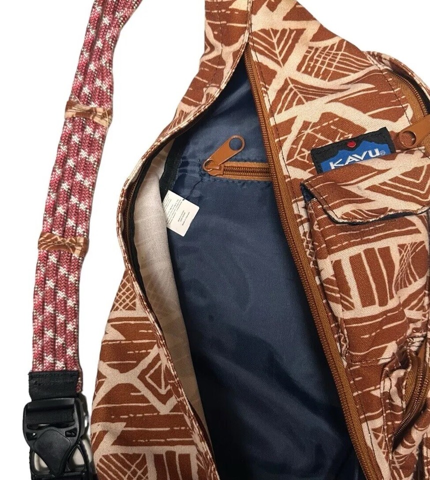 KAVU Rope Sling Bag Crosbdy, Aztec Design, "Clear Above Visibility ...