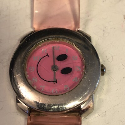 Smiley Face Watch Pink | eBay