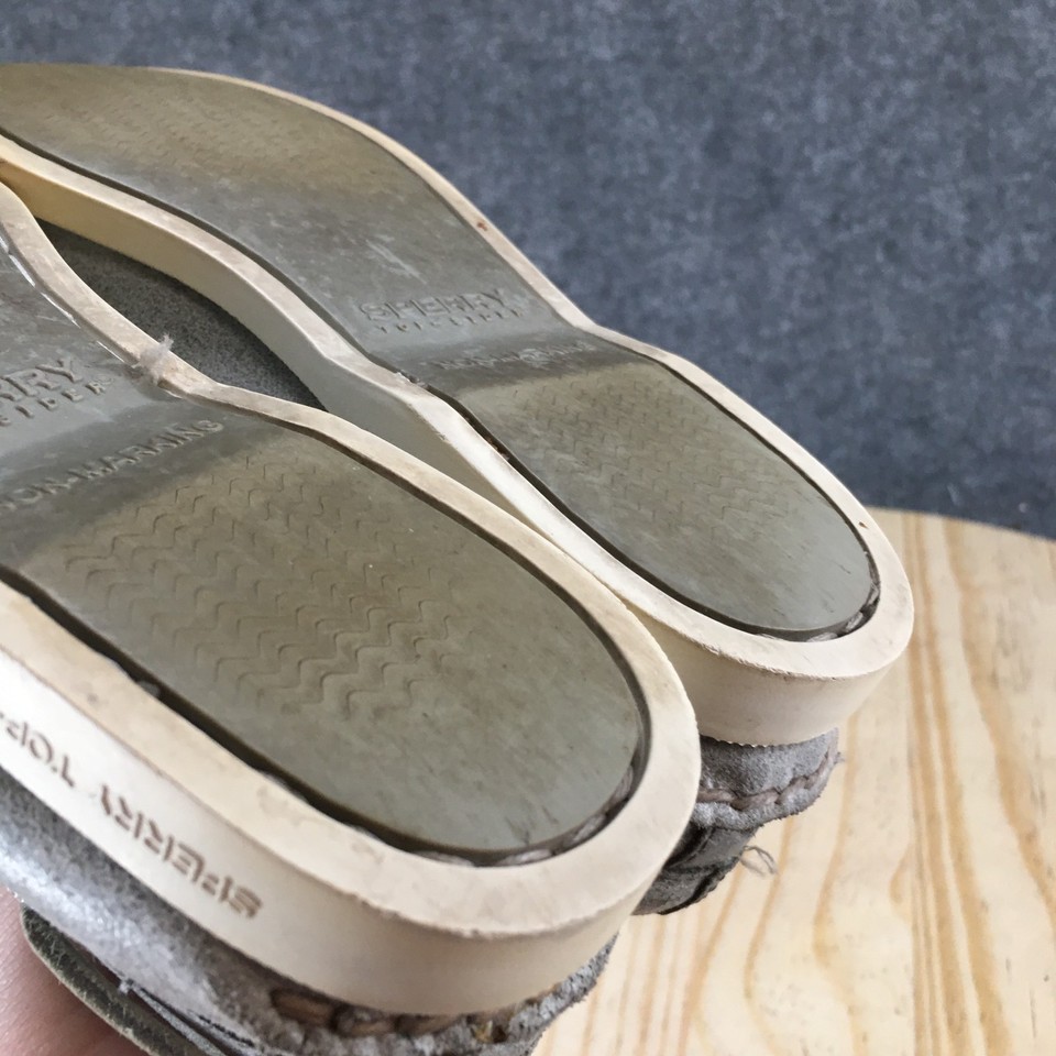 Sperry Top Sider Boat Shoes Womens 5.5 M UK Moc Toe Slip On Loafer Gray ...