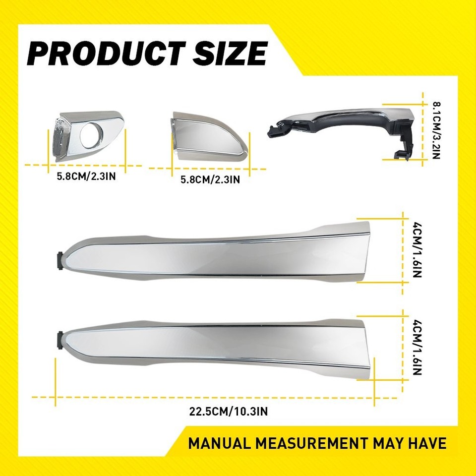 Car Outside Exterior Door Handle Front LH+RH For 2016 17-2021 Hyundai ...