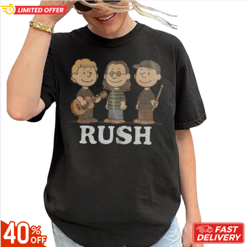 Rush Band T Shirt, Cartoon Graphic Tee, Fan Gift T Shirt, Unisex Music ...