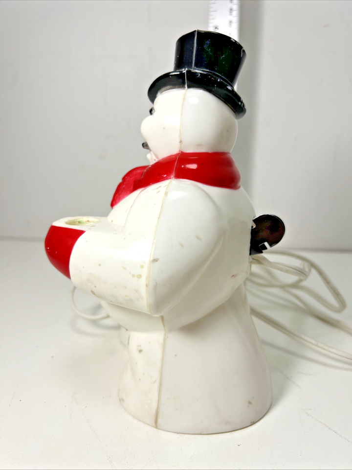 ANTIQUE 1950s ROYALITE VINTAGE SNOWMAN CHRISTMAS PLASTIC LIGHT UP TABLE ...