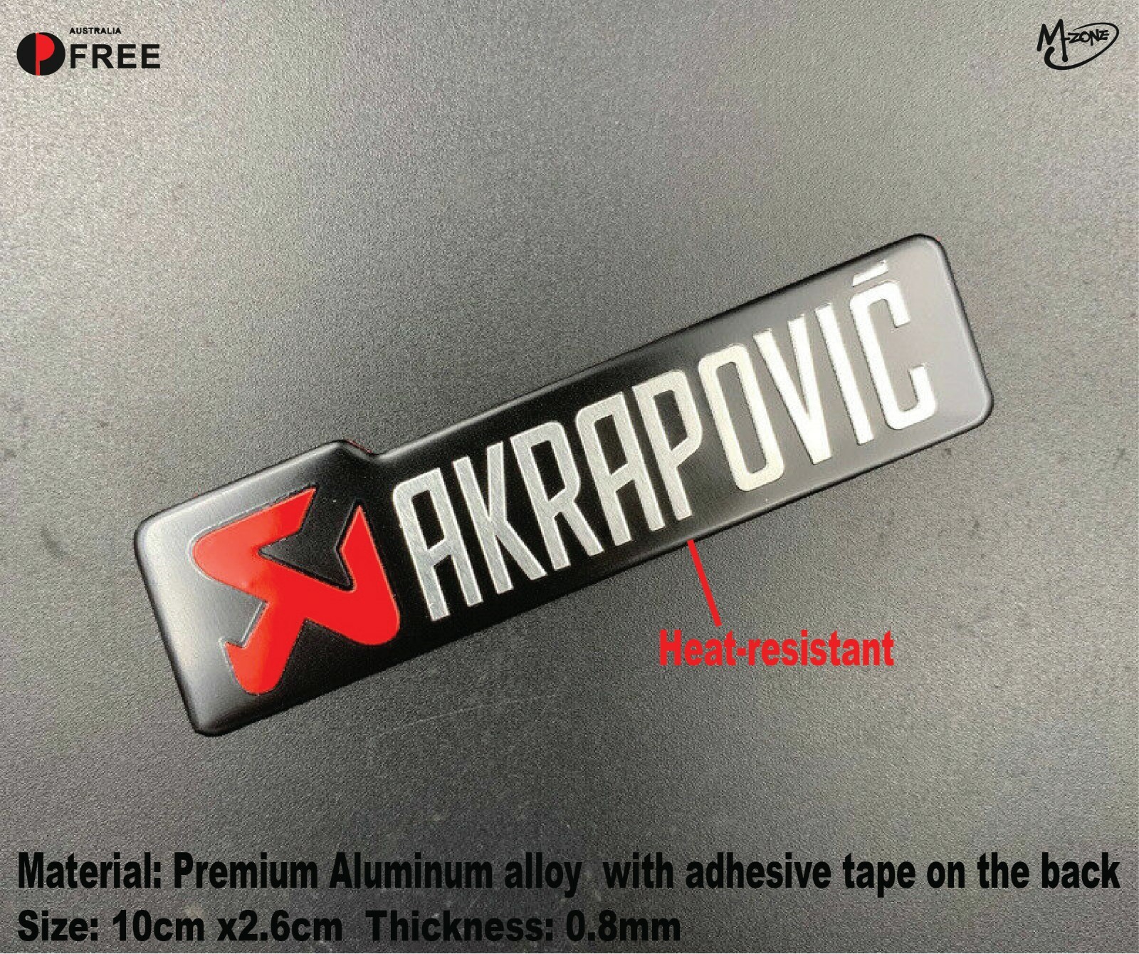 AKRAPOVIC Stickers 3D Aluminum Heat-resistant Motorcycle Exhaust Decals ...