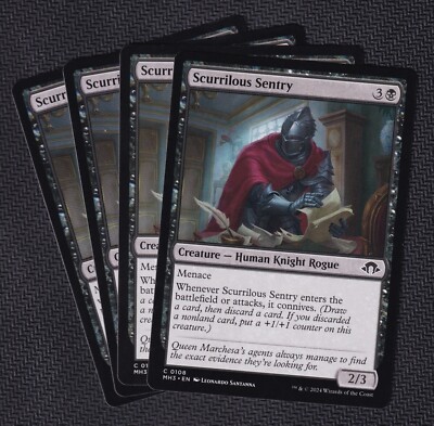 x4 Scurrilous Sentry C MTG Modern Horizons 3, M/NM Regular English | eBay