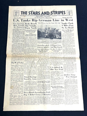 Thursday July 27th, 1944 Stars & Stripes Newspaper | eBay