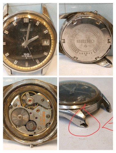 NOT WORKING, ONLY REPAIR SPARE PARTS PURPOSE SEIKO WINDING JAPAN MEN'S ...