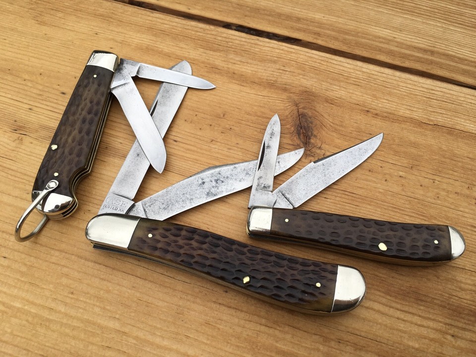 CASE TESTED XX 6240 & 6207 TRAPPERS + EASY OPEN JACK 1920-1940 GREEN ...