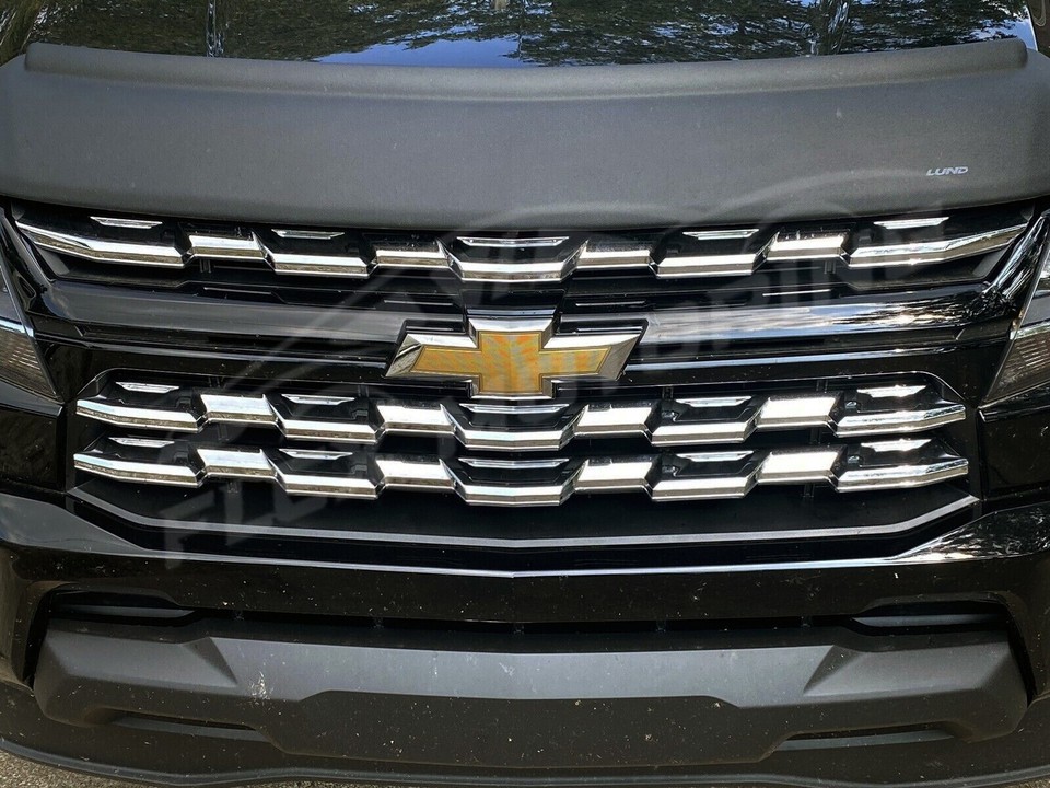 Chrome Grille Grill Insert Overlay 3PC FOR 2021-2022 Chevy Colorado WT ...