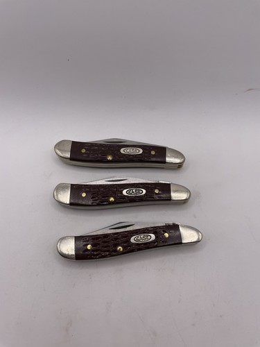 Lot Of 3 Case XX Peanut 6220 Brown Pocket Knives #235 | eBay