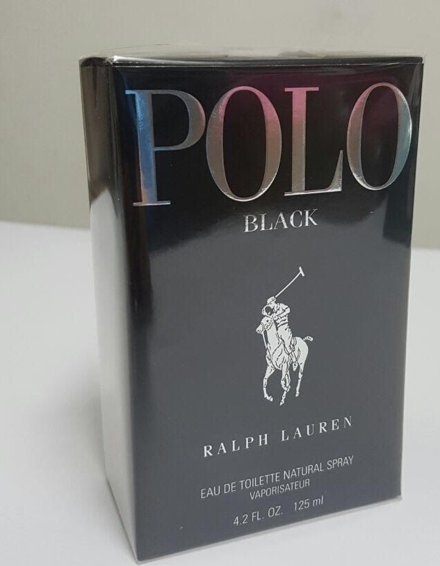 New Polo Black by Ralph Lauren 4.2 OZ EDT 125 ML Nib For Men Authentic ...