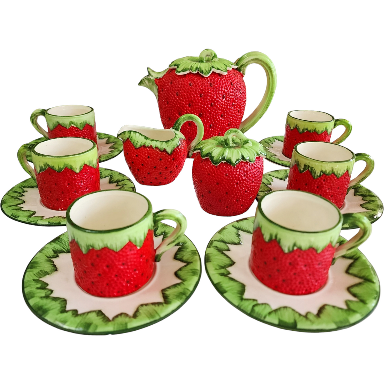 Gift Ideas Creation Strawberry Espresso /Tea Set of 15 | eBay