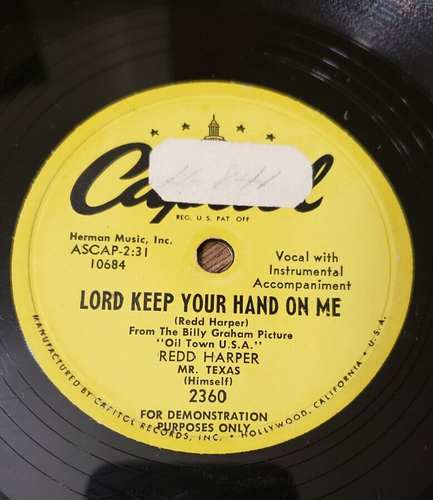 Redd Harper: Lord, Keep Your Hands On Me / My Testimony Song 78rpm 10 ...