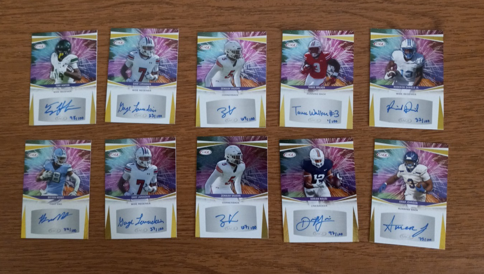 2025 Sage Football High Series AUTO Singles - Create Own Lot | eBay