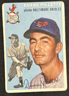 1954 Topps Baseball Card Duane Pillette #107 BV $30 SL | eBay