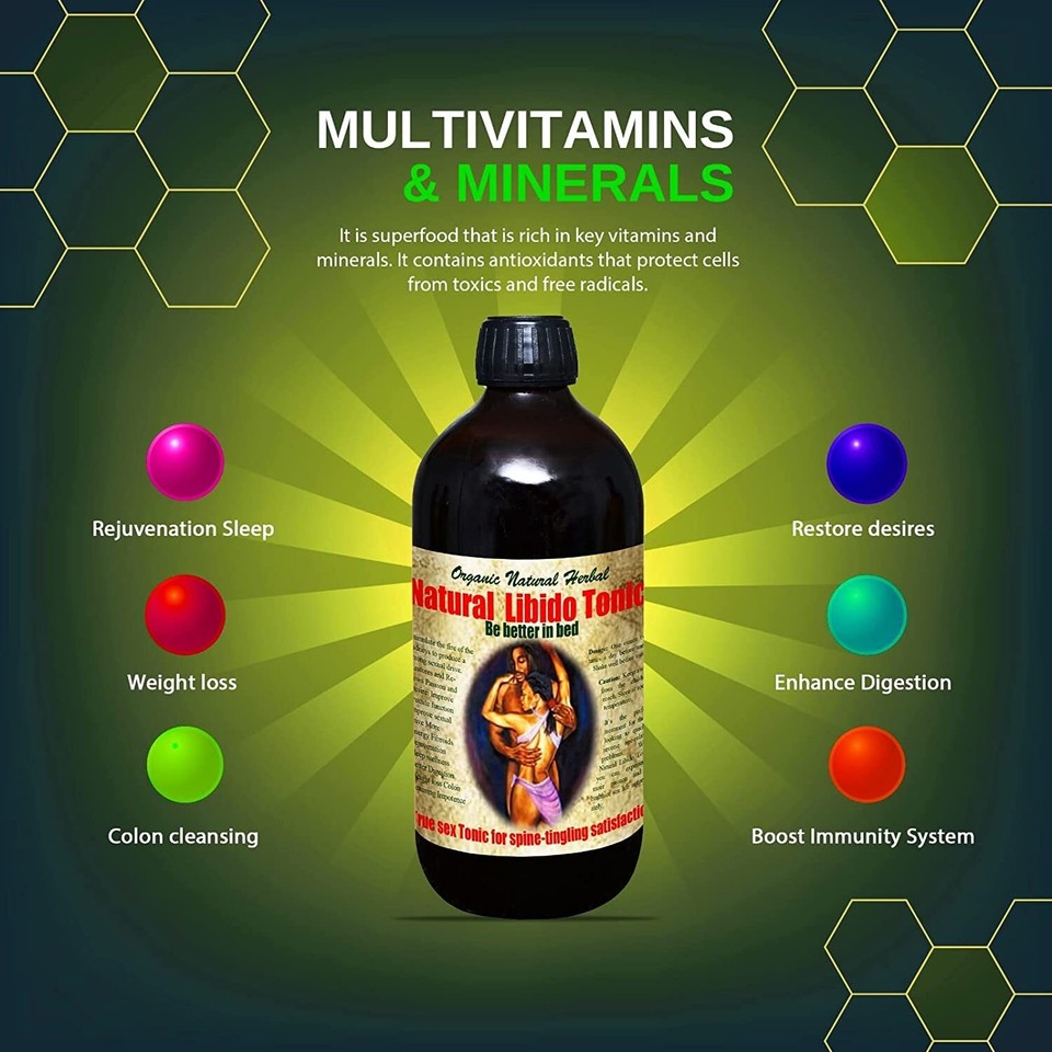 Natural Libido Tonic - Boost Your Energy and Vitality - 16oz - Pack of ...