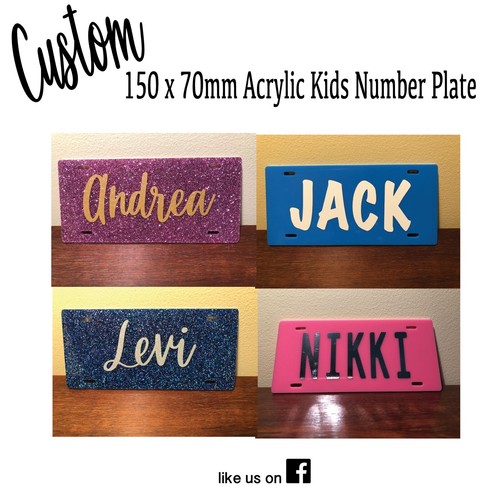 Custom Acrylic Kids Number Plate-150 x 70mm | eBay Australia