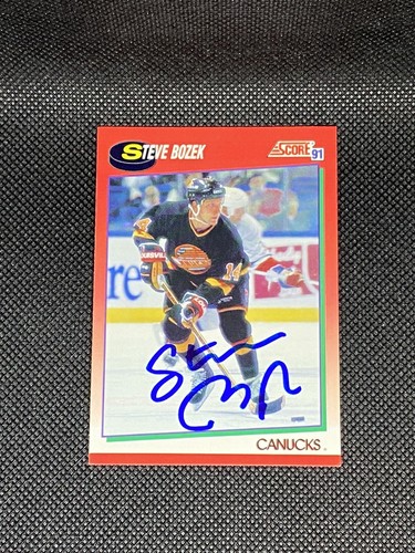 Steve Bozek 1991-92 Score Canadian English #252 Vancouver Canucks ...