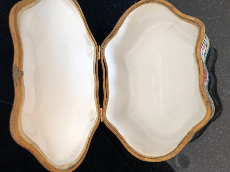 19th Century Antique X large trinket box FBS FerdInand Co France signed ...