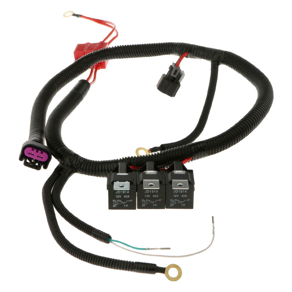7.87in Car Power Dual Electric Cooling Fan Wiring Harness Kit for GM ...