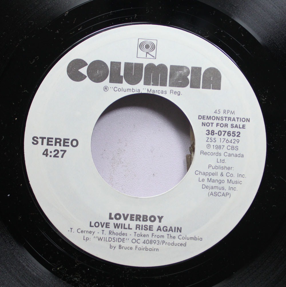 Rock Promo Nm! 45 Loverboy - Love Will Rise Again / Love Will Rise ...