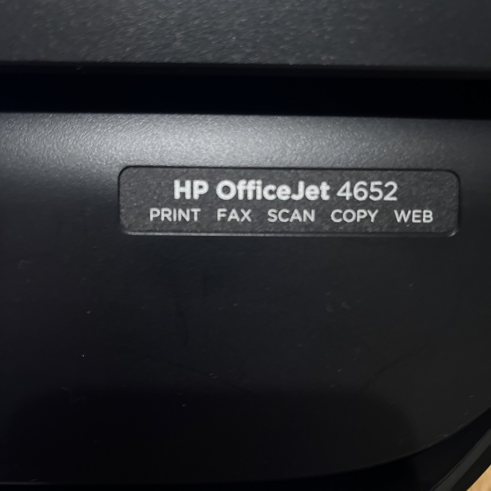 HP OfficeJet 4652 All-in-One Printer Works Not Fully Tested (Needs Ink ...