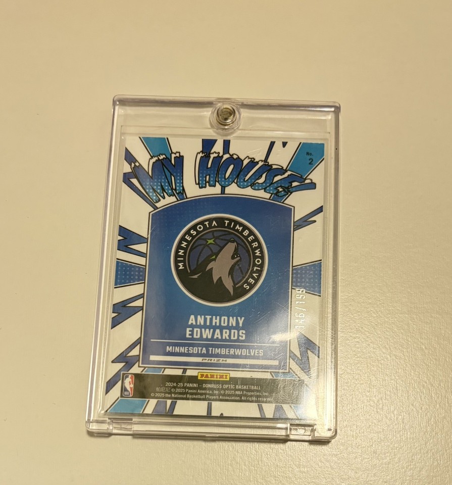 2024-25 Donruss Optic Anthony Edwards My House Lime Green /199 ...