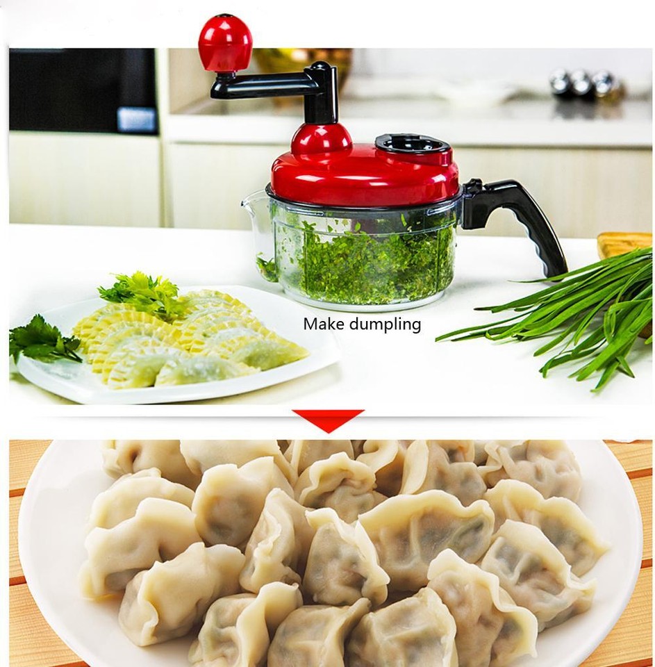 Food Chopper Hand Crank Food Processor Chopper Vegetable Quick Chopper ...