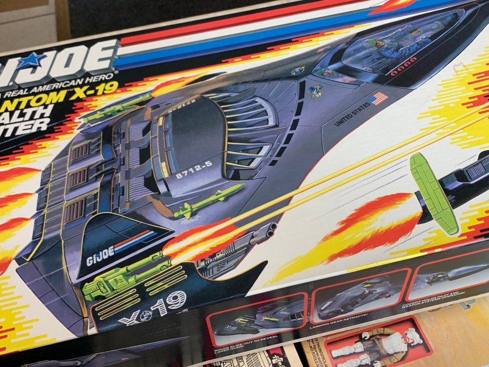 GI Joe PHANTOM X-19 STEALTH FIGHTER Jet Factory Sealed In Box 1988 ...