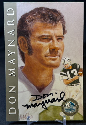 Don Maynard 1998 Hall Of Fame Signature Series Platinum Signed ...