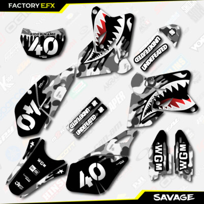 Gray Savage Graphics Kit fit Suzuki DRZ400SM Drz400s drz400 Supermoto ...