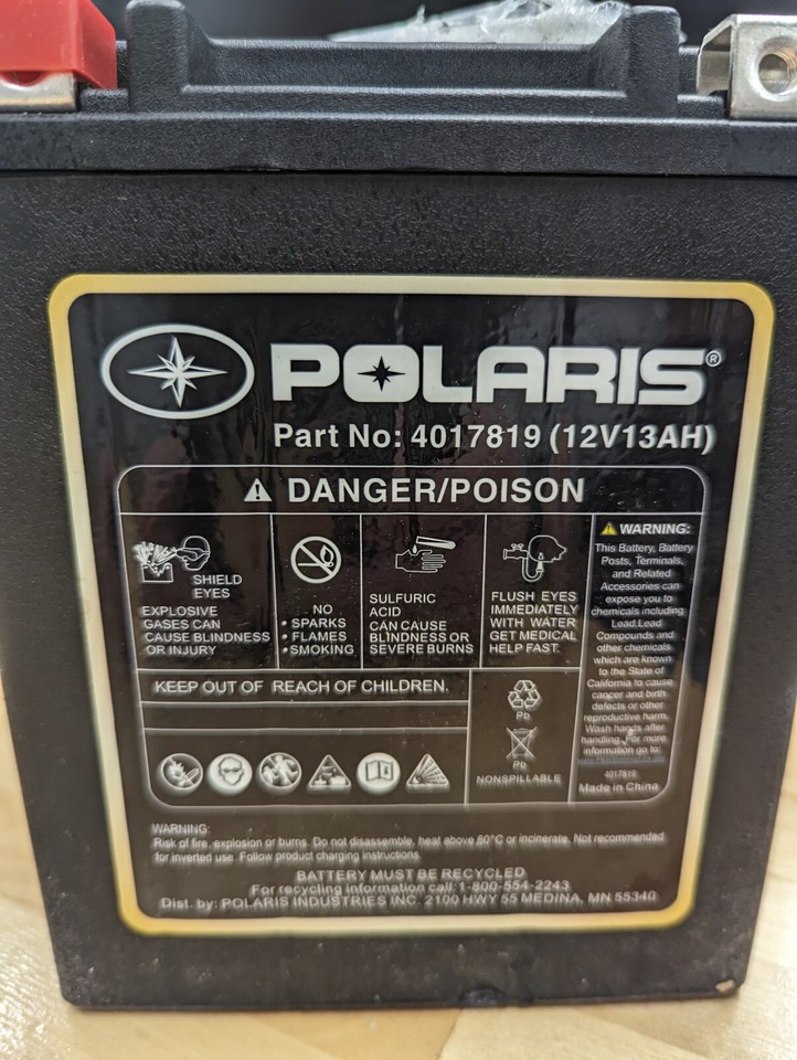 Genuine OEM Indian Scout 12V Battery, 13AH 245 CCA 4017819 | eBay