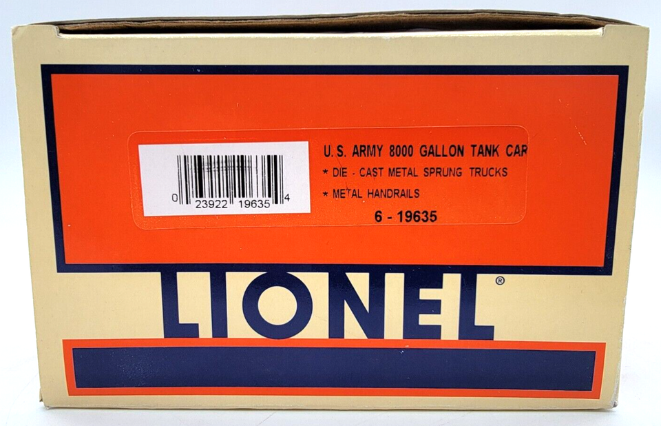 Lionel 6-19635 US Army 8000 Gallon Tank Car | eBay