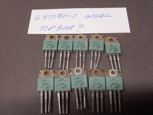 Wurlitzer RCA Transistors TO220 Package Green 657181-1 2N5195 TIP30A ...