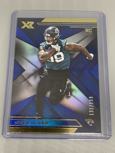 Josh Oliver 2019 Panini XR Blue /199 Rookie RC #142 Jacksonville ...