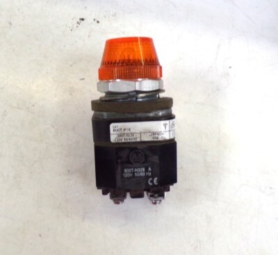 ALLEN BRADLEY PILOT LIGHT 800T-P16 120V 50/60HZ LAMP NO. 755/1866 AMBER ...