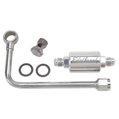 Edelbrock 8131 Fuel Inlet Line Kit 3/8" Hard Fuel Line w/ -6 Banjo Nut ...