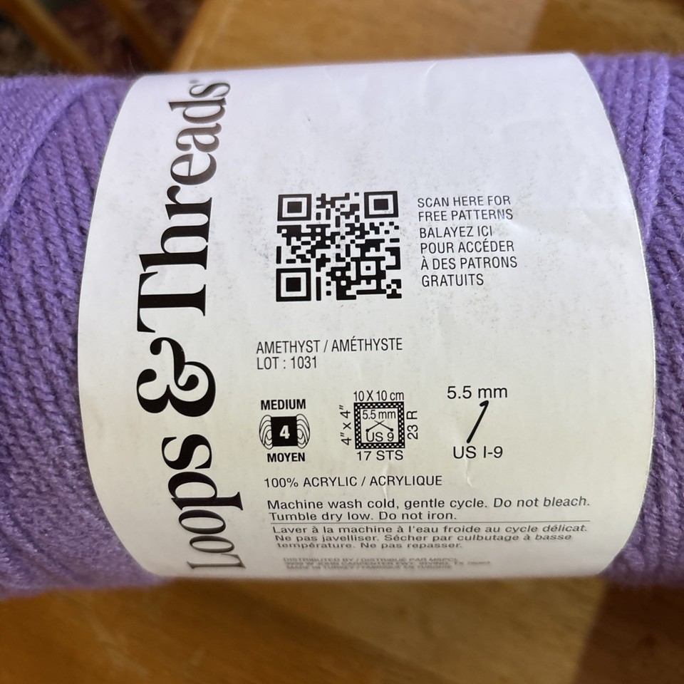 Loops and Threads Yarn 7oz Skeins Lot Of 6 Color Amethyst Purple New | eBay