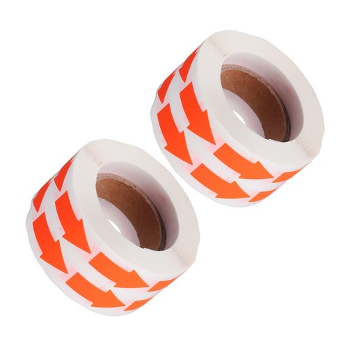 2 Rolls Fluorescent Arrow Stickers Labels Labeling Directional Sign ...