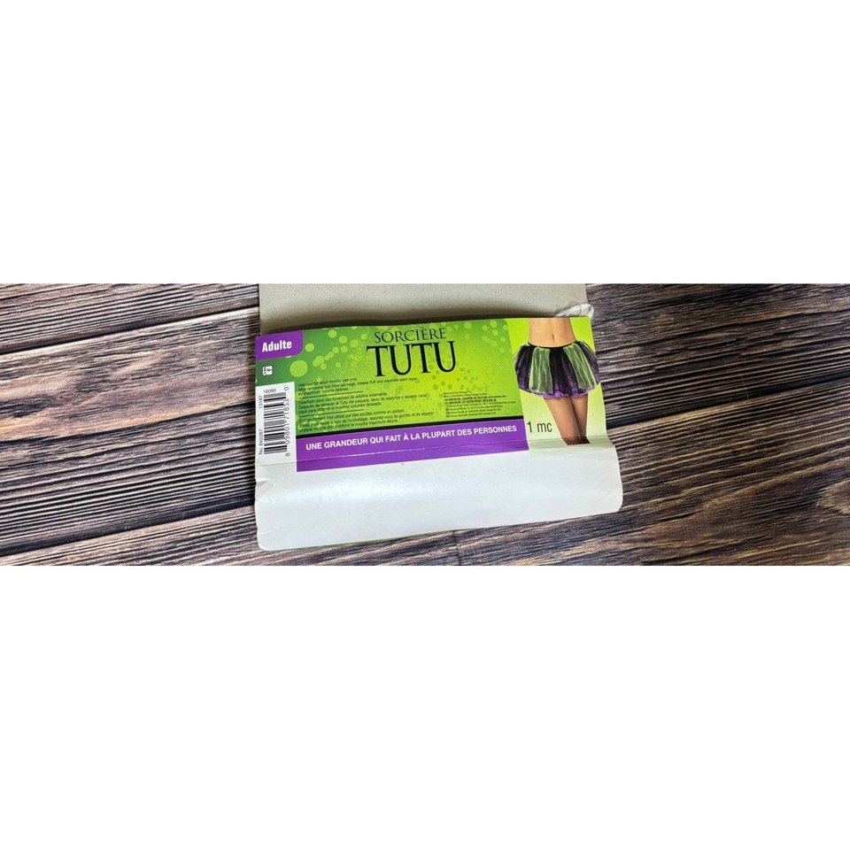 Witch Tutu Halloween Costume Womens Adult One Size Purple Green Black ...