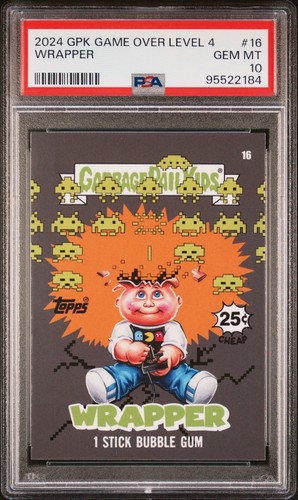Adam Bomb Wrapper PSA 10 Topps Garbage Pail Kids: Game Over Level 4 #16 ...