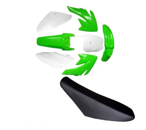 White&Green Fairing Plastics Body Fender Kit Seat for CRF70 XR70 SSR | eBay