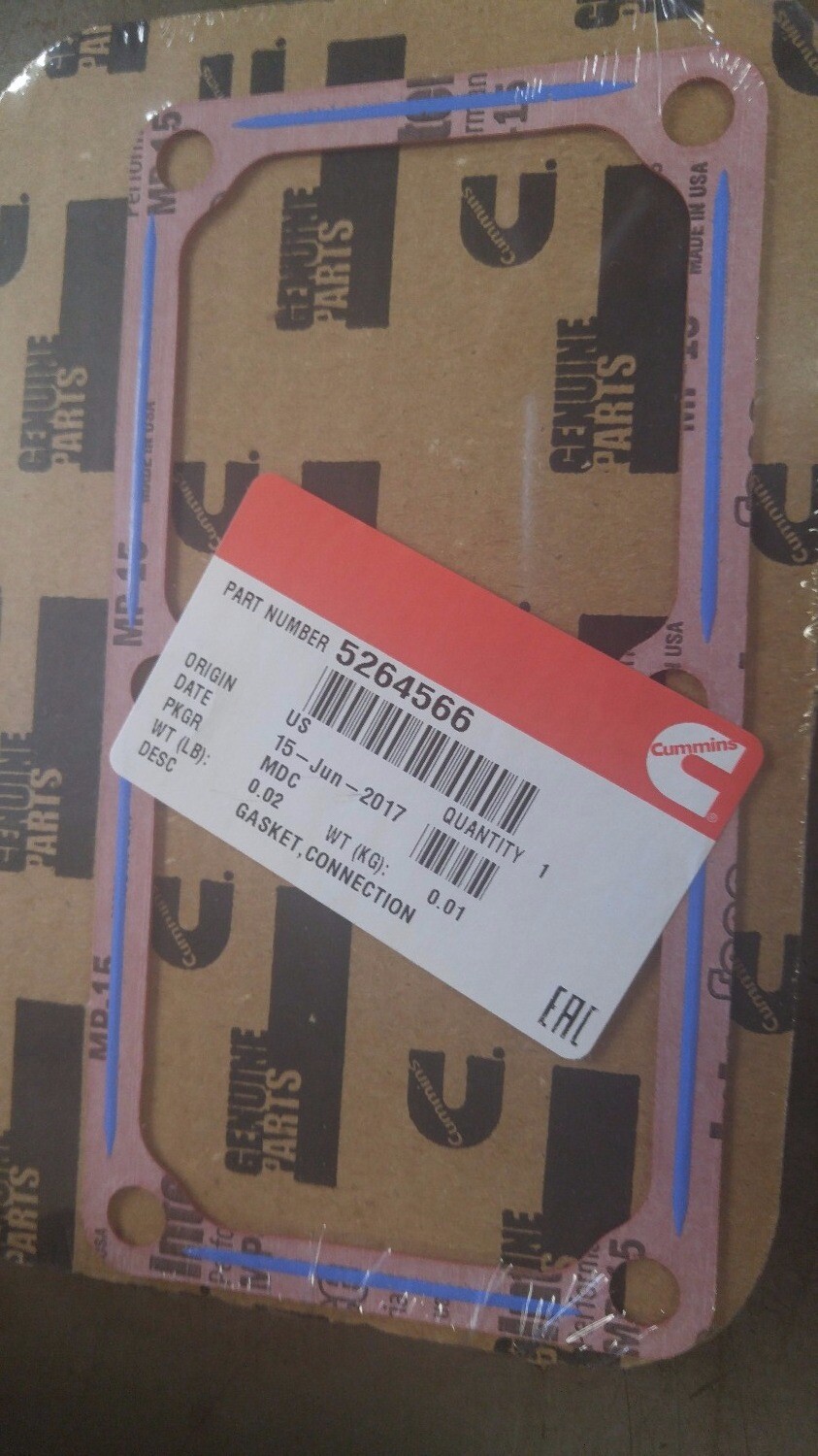 Genuine Cummins Gasket and Exhaust Manifold Connection 5264566 for sale ...
