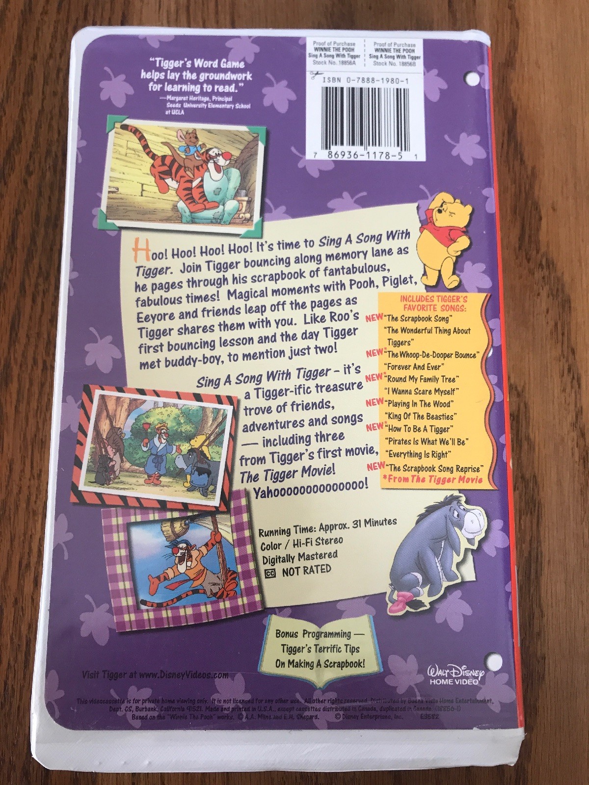 DISNEY ~ WINNIE THE POOH ~ "SING A SONG WITH TIGGER" ~ VHS Ships N 24h ...