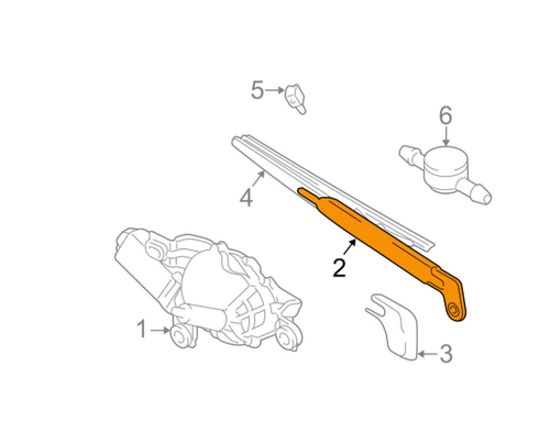 VOLVO XC90 MK1 Rear Trunk Window Wiper Arm 8659502 NEW GENUINE | eBay