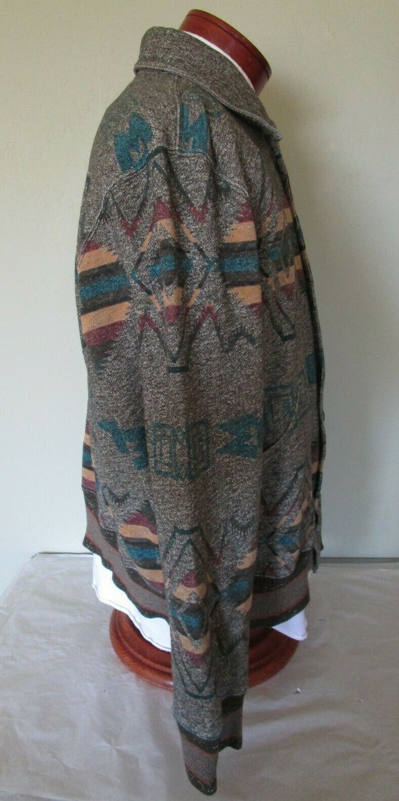 RRL RALPH LAUREN Aztec Print French Terry Jersey Knit… - Gem