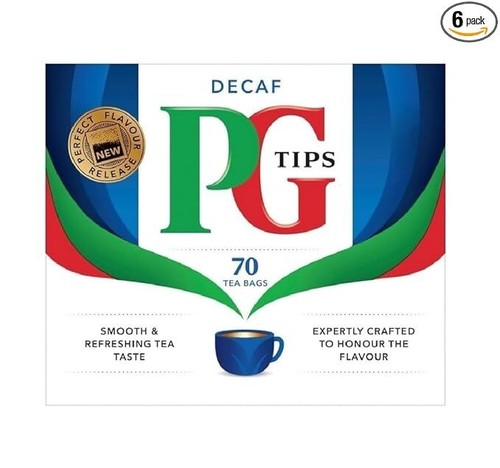 PG Tips The Tasty Decaf Tea Bags, Non-Pyramid (Pack of 6) | eBay