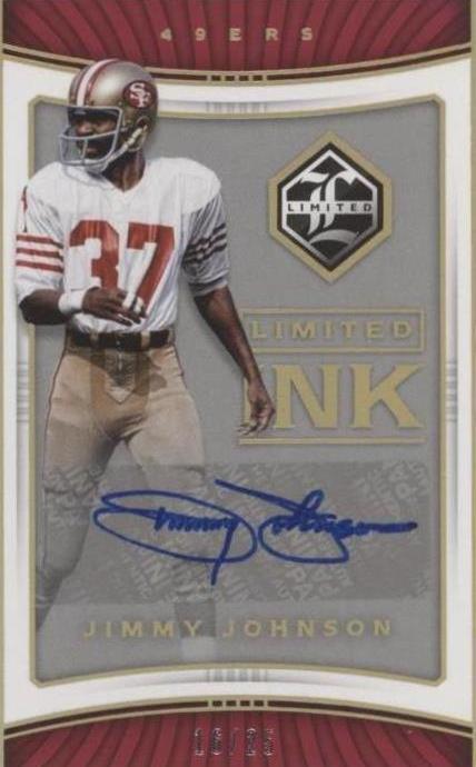 2017 Panini Limited - Limited Ink Jimmy Johnson #LI-JJ Spotlight Gold ...