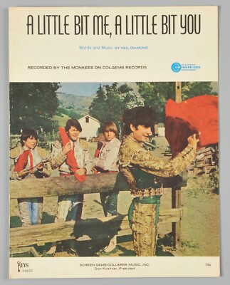 The Monkees A Little Bit Me A Little Bit You Sheet Music Neil Diamond ...